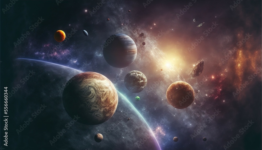 High resolution images of fictional planets. Stock Illustration | Adobe ...