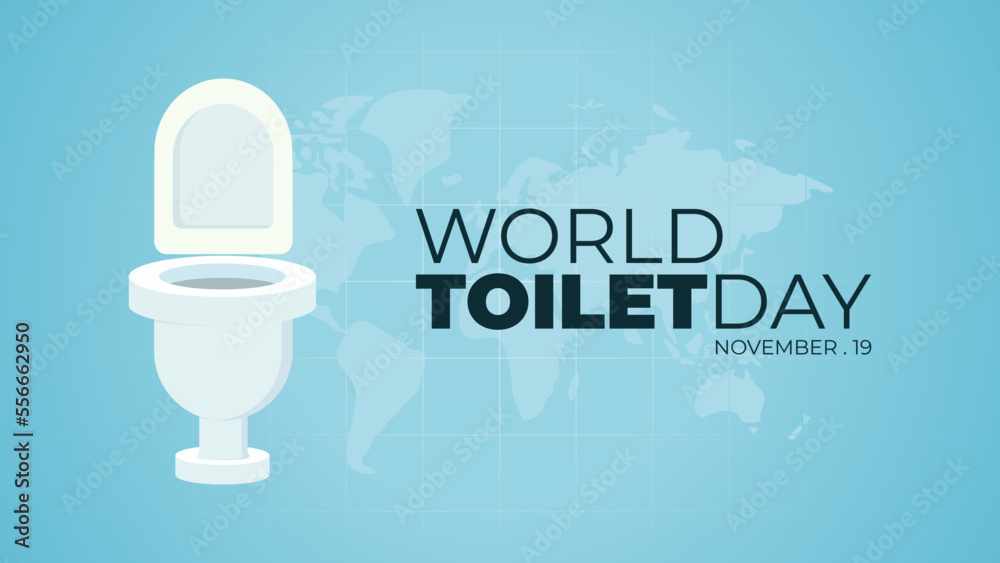 Vetor de World Toilet Day Vector illustration, with toilet icon and ...