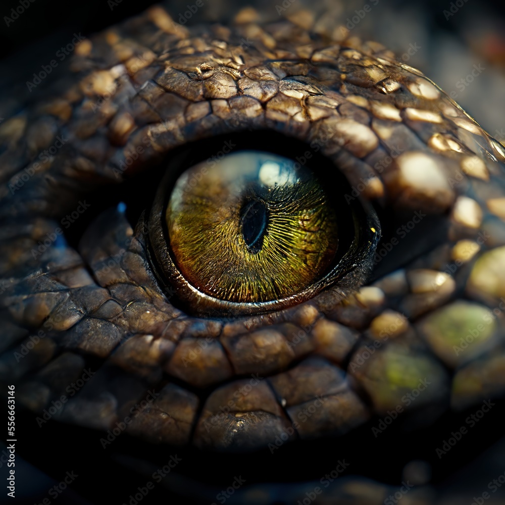 crocodile eye, eye, crocodile, generative AI Stock Illustration | Adobe ...