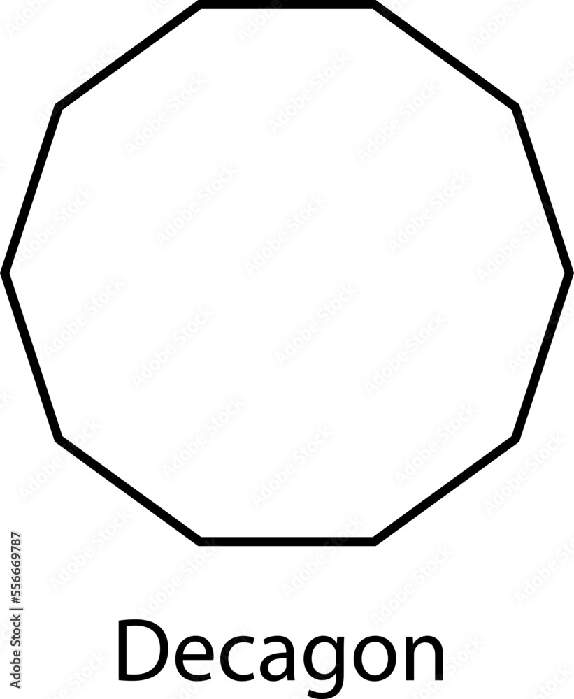 Types of regular polygons. Geometric shapes. triangle, square, pentagon ...