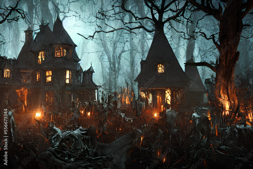 Dark background scenery halloween horror image generated by AI ...