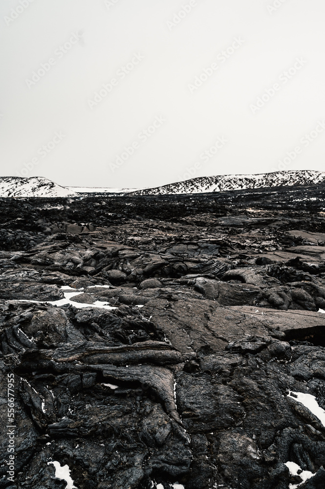 Iceland Volcanic eruption 2021. The volcano Fagradalsfjall is located ...