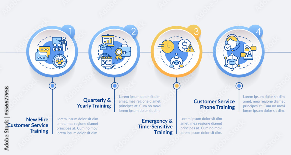 Vetor do Stock: Customer service training types circle infographic ... Vetor do Stock: Customer service training types circle infographic ...