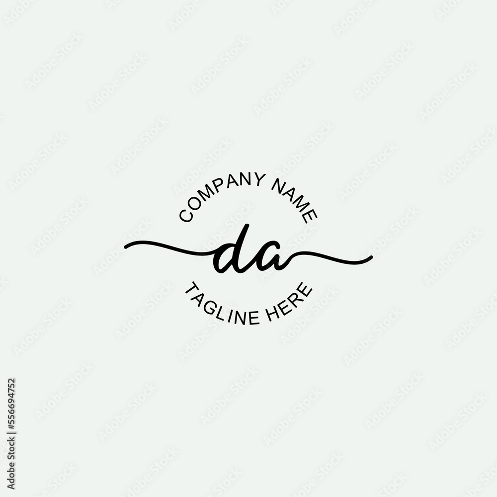 DA Letter Monogram Logo Circle Design Template Stock Vector | Adobe Stock