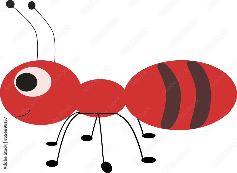 Vector illustration of cartoon ant Stock Illustration | Adobe Stock
