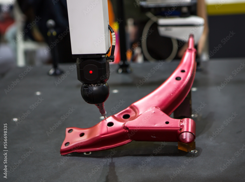 CMM Coordinate Measuring Machine probe measuring workpiece in ...