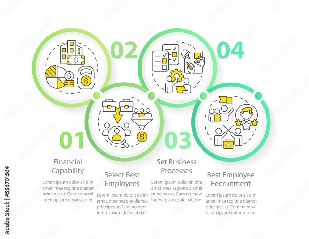 Merge company team effectively circle infographic template. Capability ...