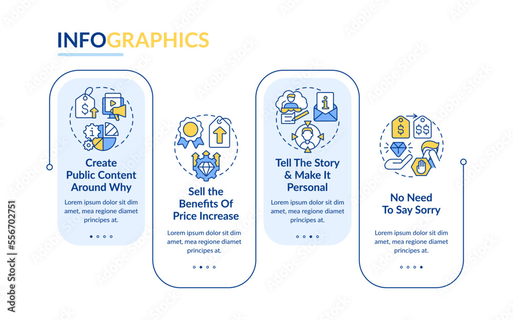 Raise prices without losing customers blue rectangle infographic ...