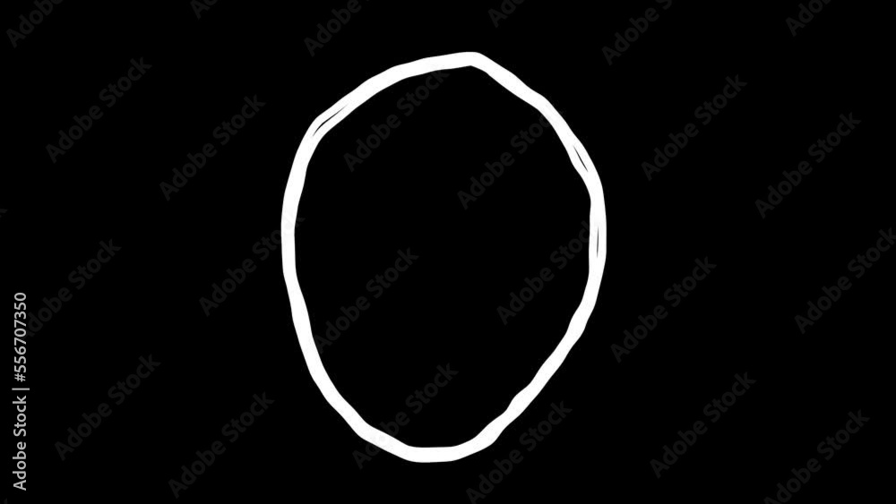 Round frame icon sign or symbol animation. White Highlight Elements ...