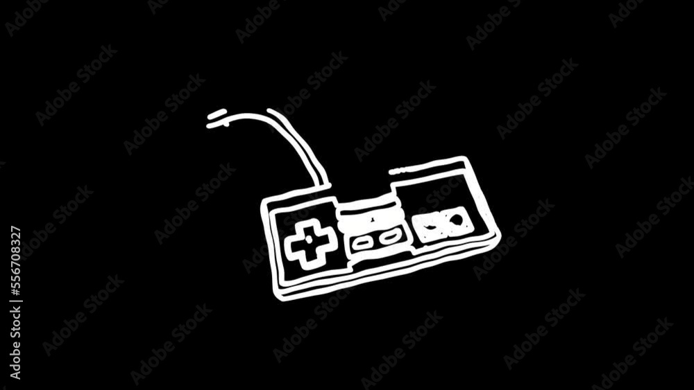 Game joystick icon sign or symbol animation. White Highlight Elements ...