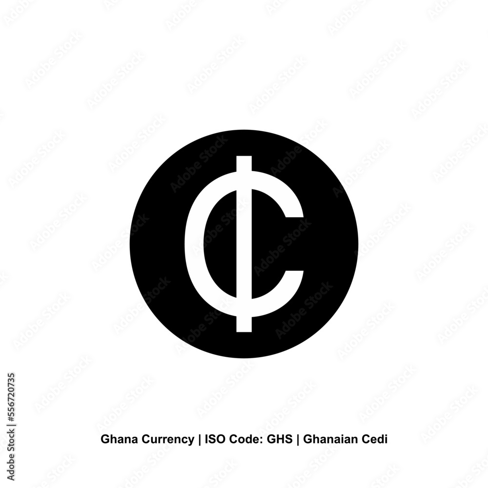 Ghana Currency Icon Symbol, Ghanaian Cedi, GHS Sign. Vector ...