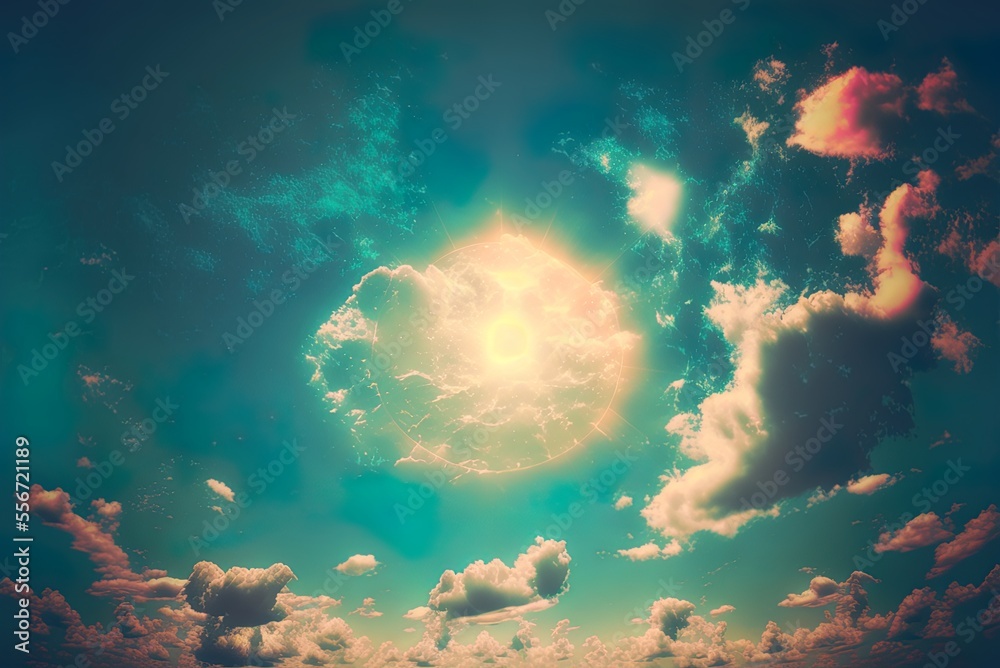 sky and summer sun in nature. context of climate and environment. The ...