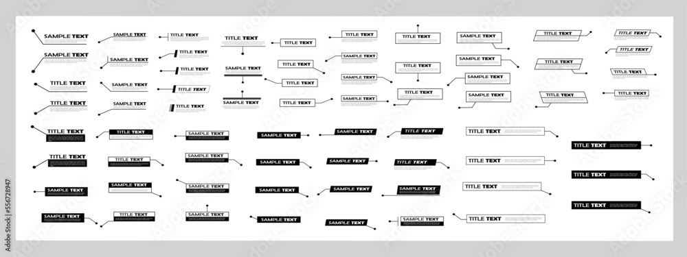 Vector sets digital callouts layout template. Digital information ...