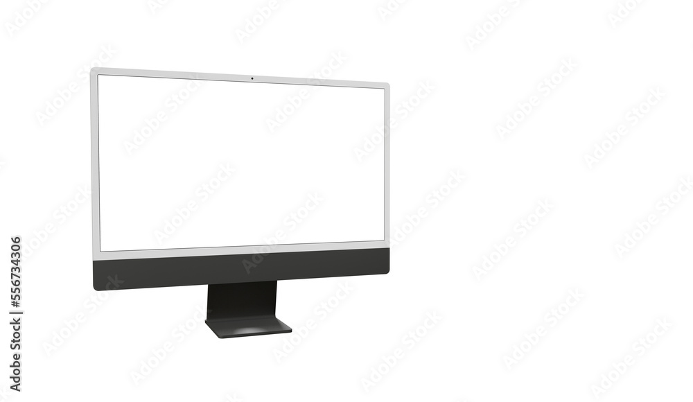 Desktop monitor screen with website presentation mockup isolated png ...