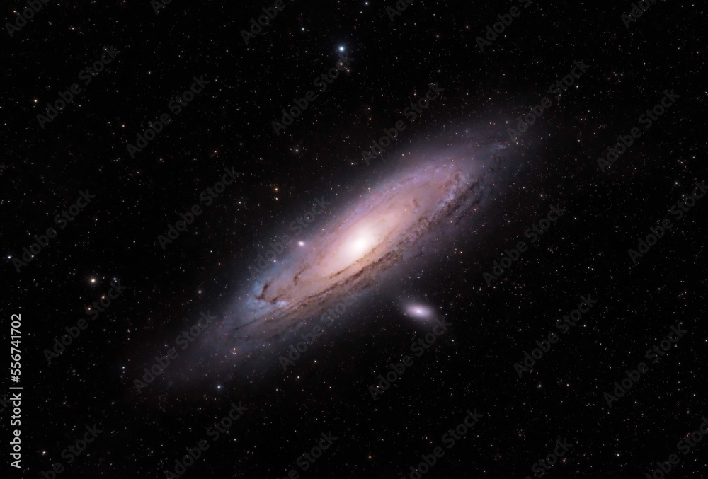 The Andromeda Galaxy (M31) is a barred spiral galaxy located approximately 2.5 million light ...