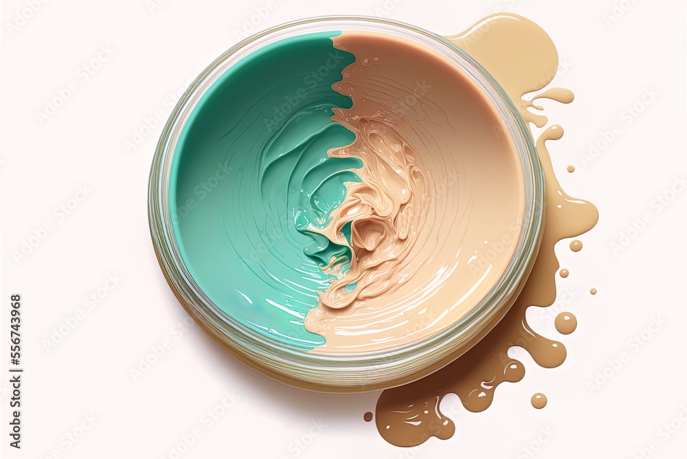 Using a scrape and gel, spread a color swatch. Generative AI Stock ...