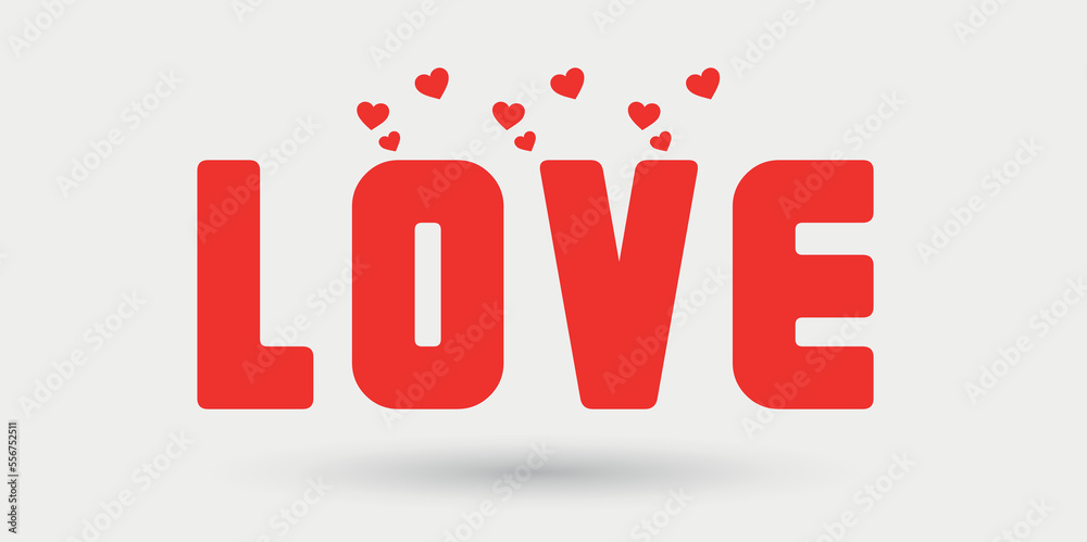 Love word lettering vector illustration Stock Vector | Adobe Stock