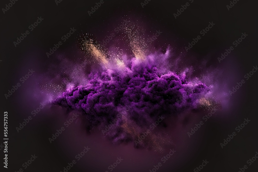 Colorful smog or color mist with glitter particles, abstracted as ...