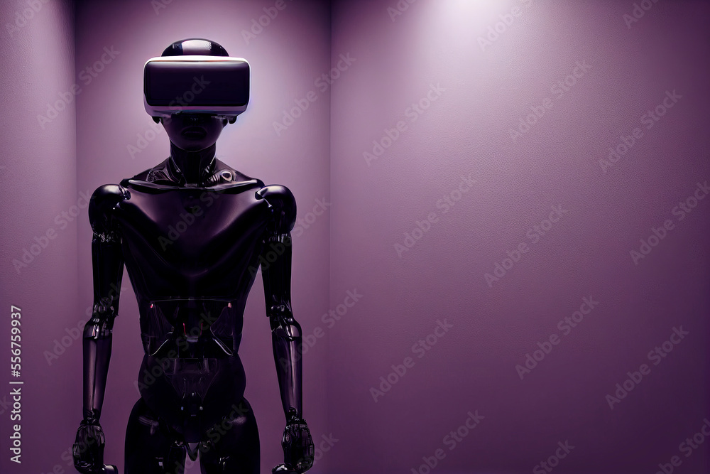 Robots. Futuristic interpretation Future 2025. Illustration for ...