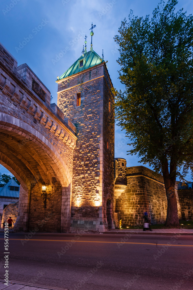 Saint-Louis Gate in the Ramparts of Quebec City; Quebec City, Quebec ...