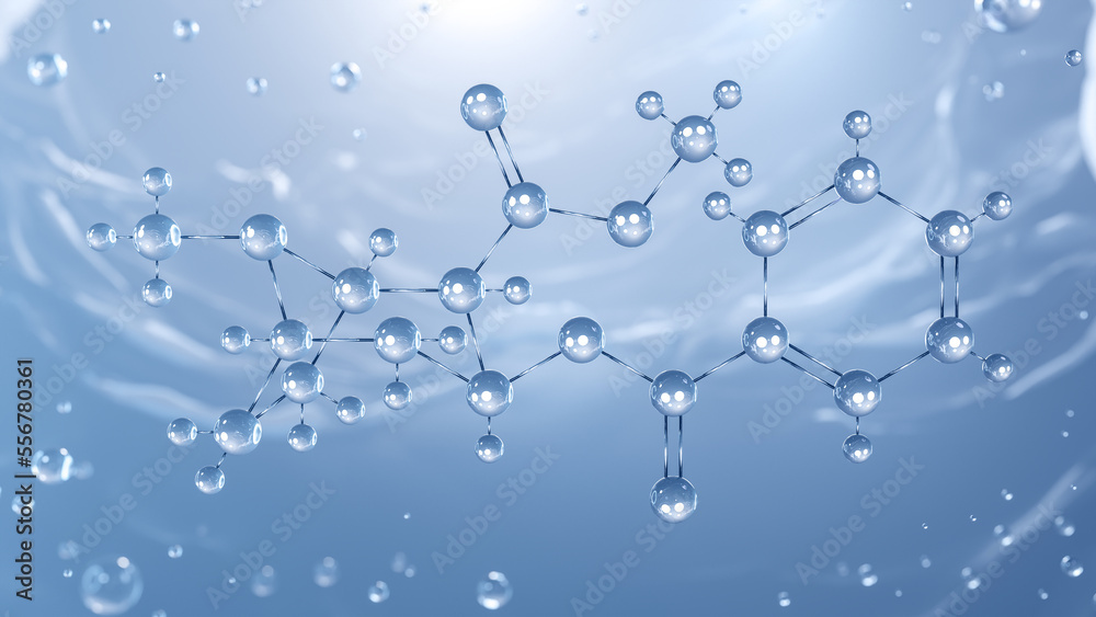 cocaine molecule, molecular structure, 3d model central nervous system ...