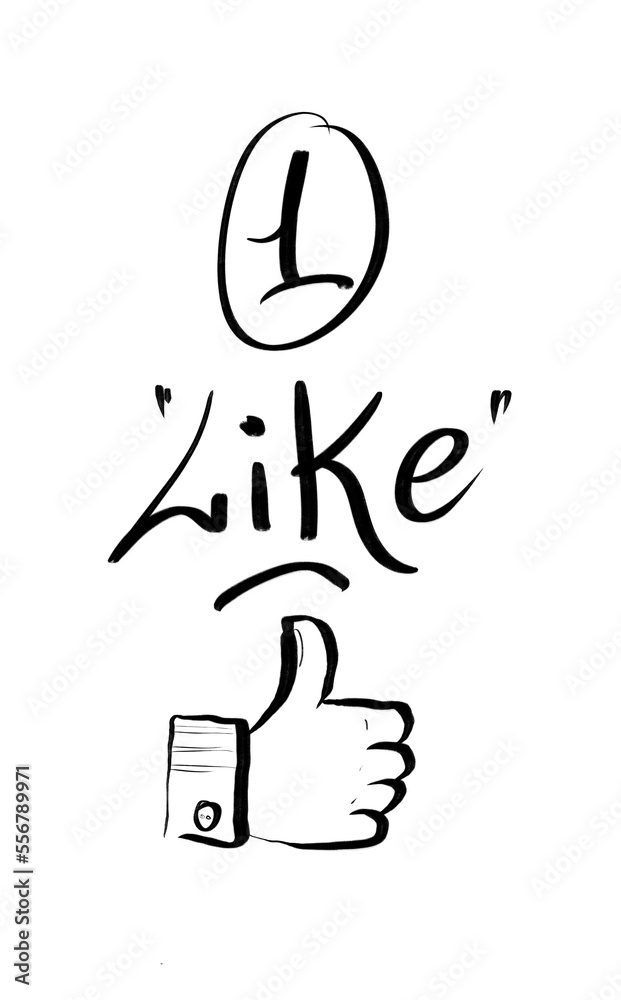 arriba like, dale un like, dibujo de pulgar hacia arriba para marcar un ...