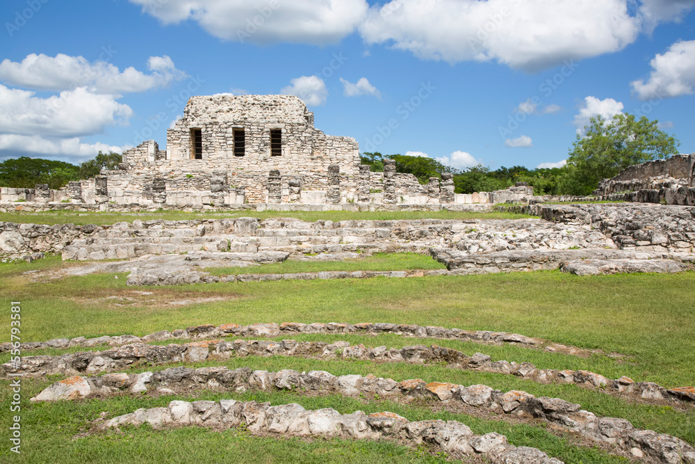 Temple of the Painted Niches, Mayan Ruins, Mayapan Archaeological Zone ...