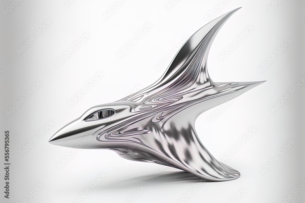 Isolated on a white backdrop, this realistic element depicts a jet of ...