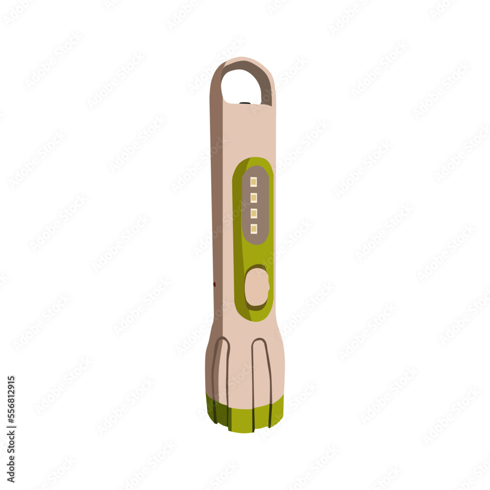 Modern flashlight or hand torchlight or hand spotlight, vector ...