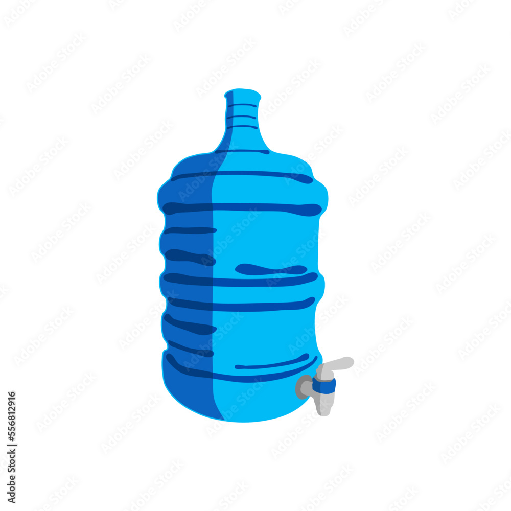 Water Gallon Vector, illustration of refillable water gallon with ...