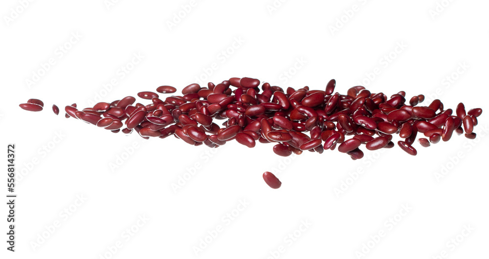 Red Bean flying explosion, red grain beans explode abstract cloud fly ...
