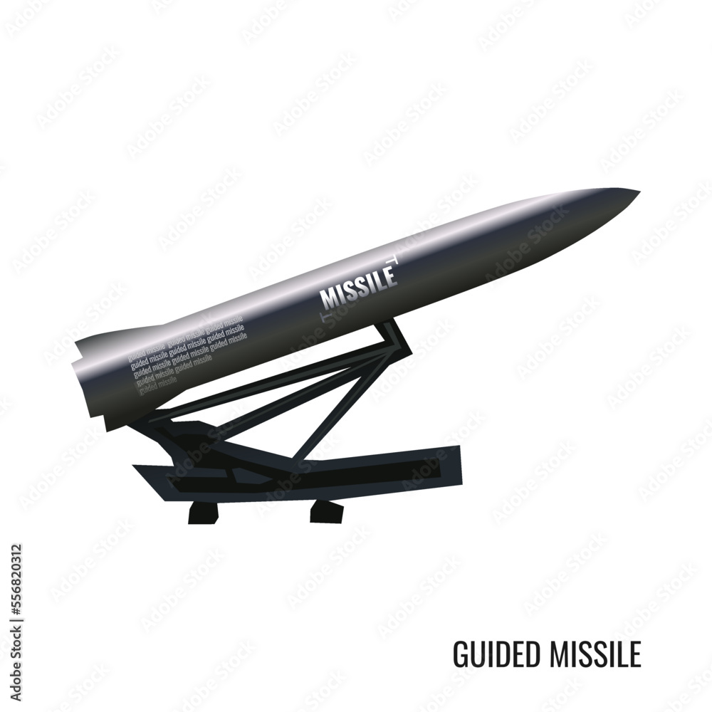 Vintage American Missile Vector illustration. Legendary Military ...