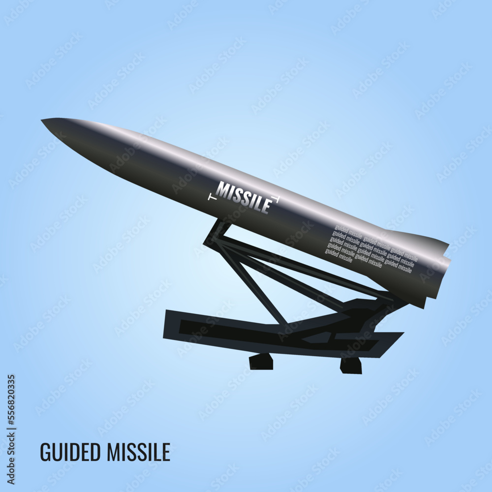 Realistic vintage american missile vector illustration on matching cool ...