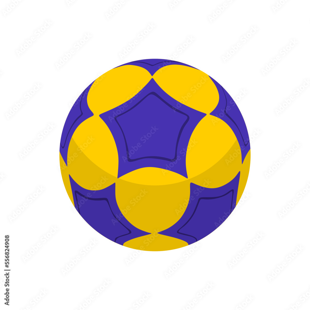 Realistic Korfball ball vector illustration, in trendy flat cartoon ...