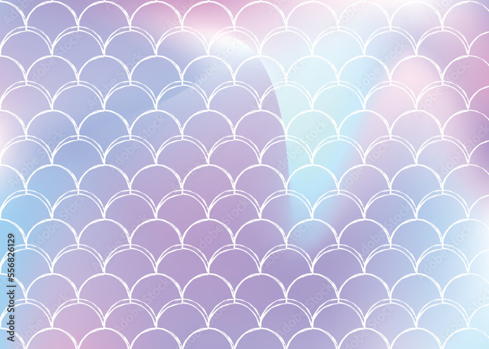 Gradient mermaid background with holographic scales. Stock Vector ...