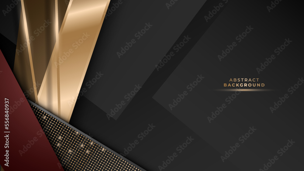 Abstract luxury black and gold background with red maroon Stock Vector ...