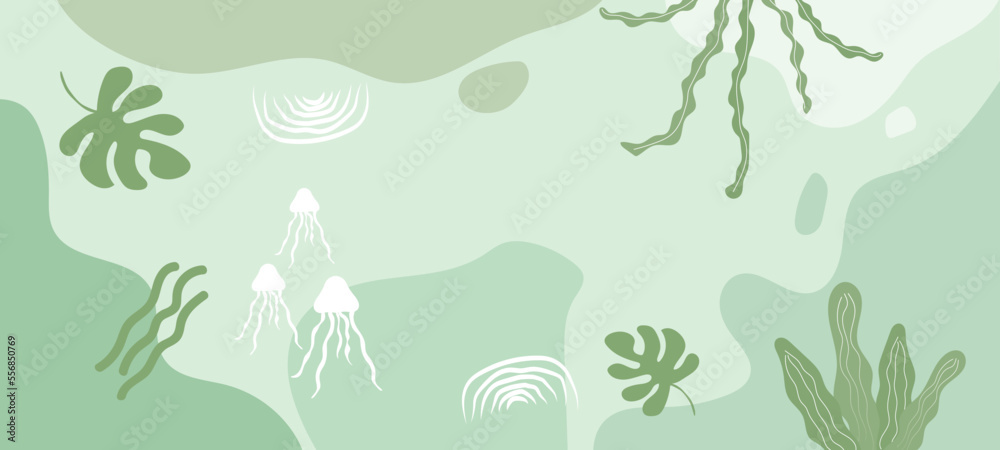 Beautiful sea underwater background. Marine sea bottom with underwater ...
