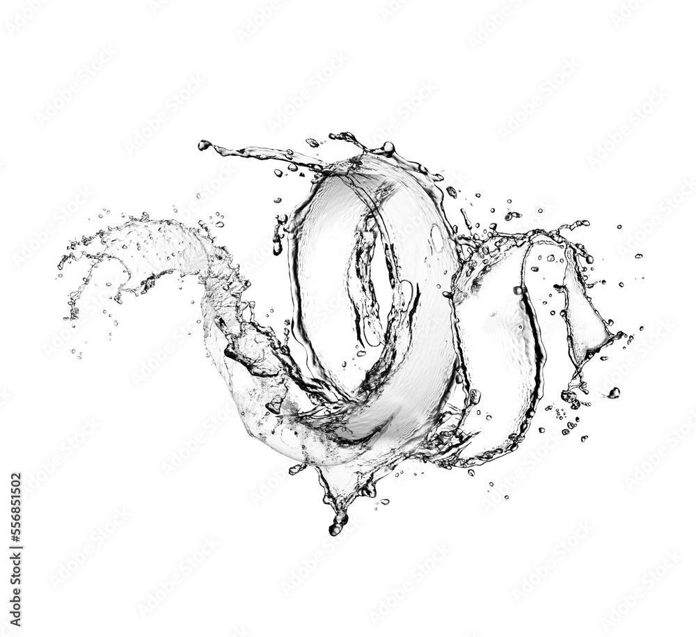 Black water splash isolated on transparent background. Royalty high ...