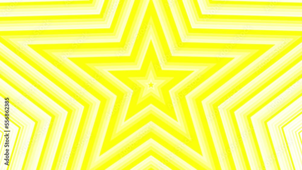 Yellow bold pentagonal star simple flat geometric on white background ...