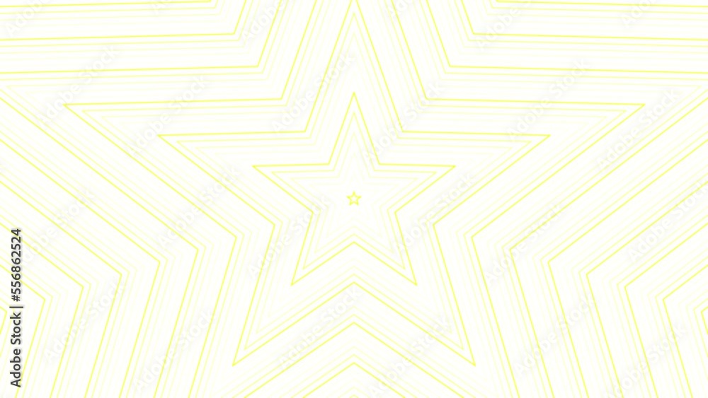 Yellow slim pentagonal star simple flat geometric on white background ...