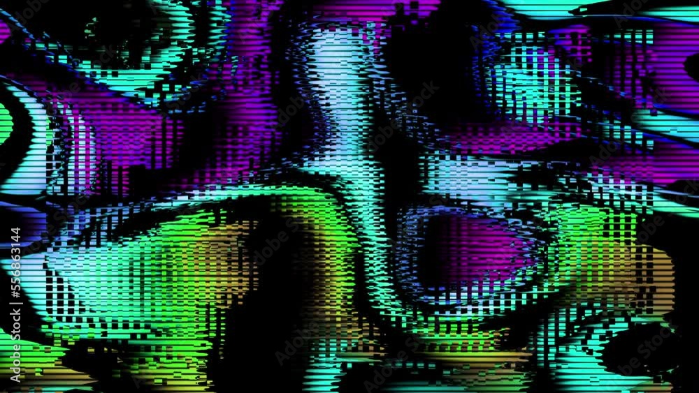 Psychedelic animation with floating colorful background. Animation with ...