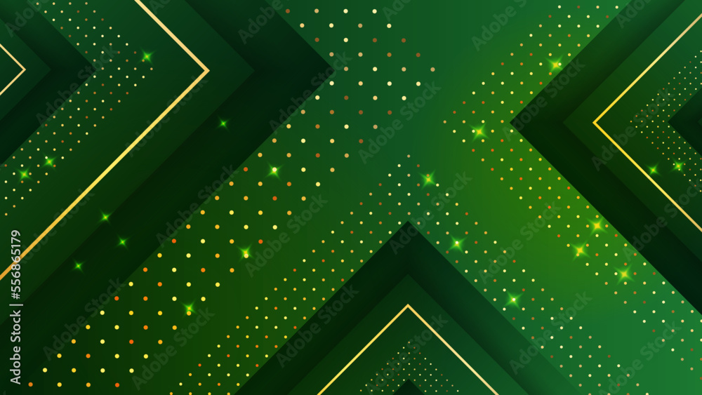 Luxury abstract green and gold gradient background Stock Vector | Adobe ...