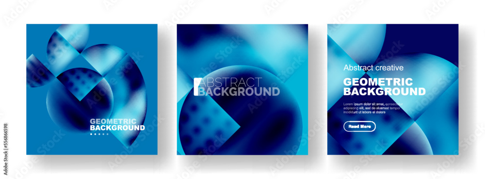 Vector set of abstract geometric posters designs. Collection of ...