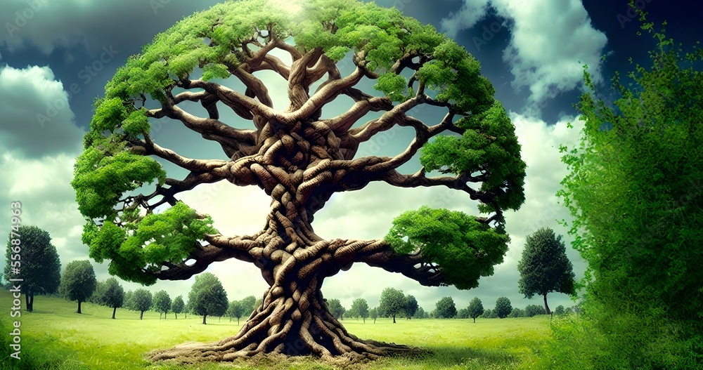 Big tree walpapers in 4K, Generative AI Stock Illustration | Adobe Stock