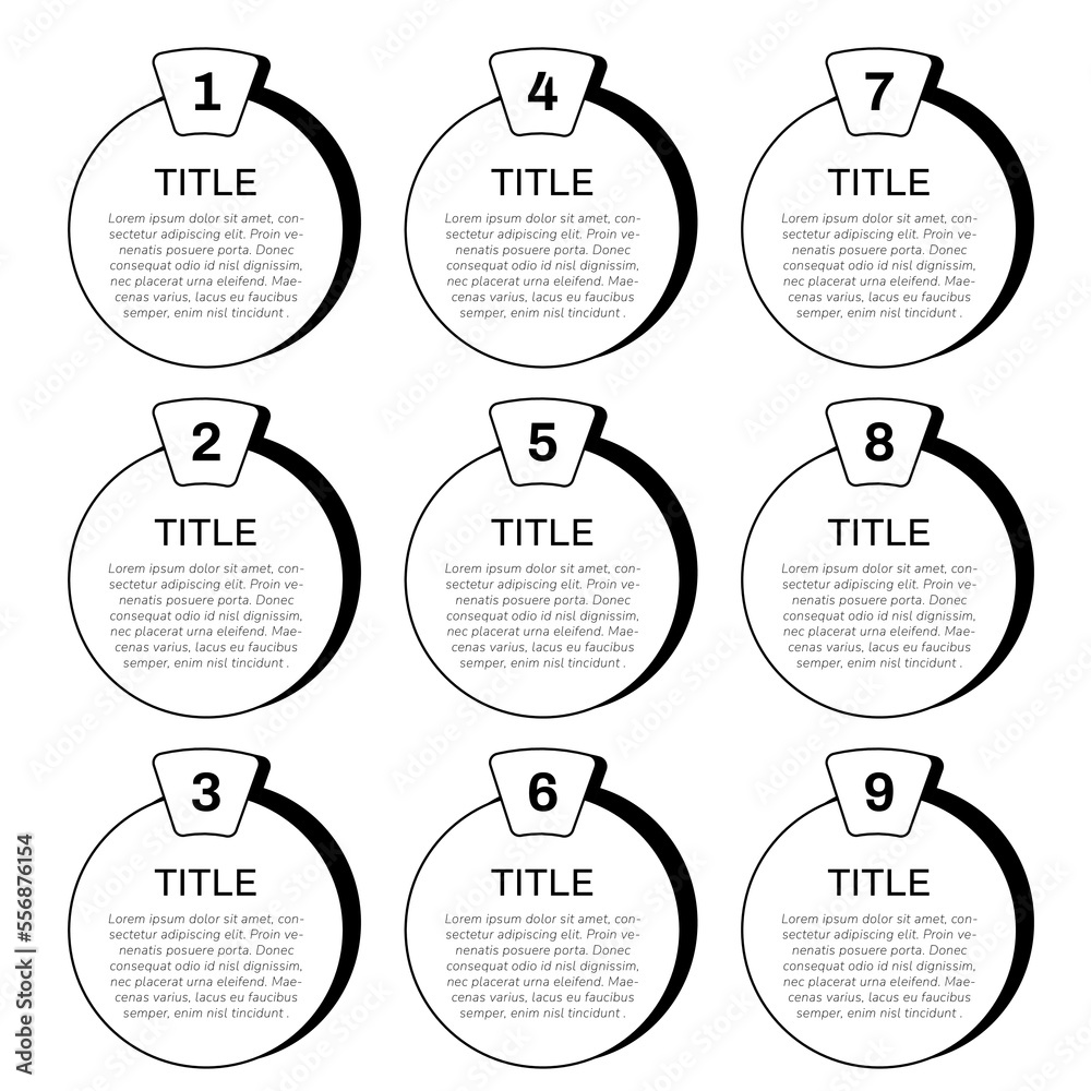 vector simple white and black text template Stock Vector | Adobe Stock