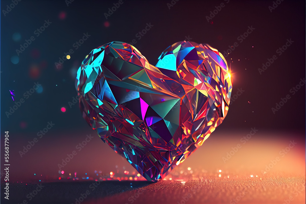 bling love , diamond heart shape, decor, romantic. Love and valentine ...