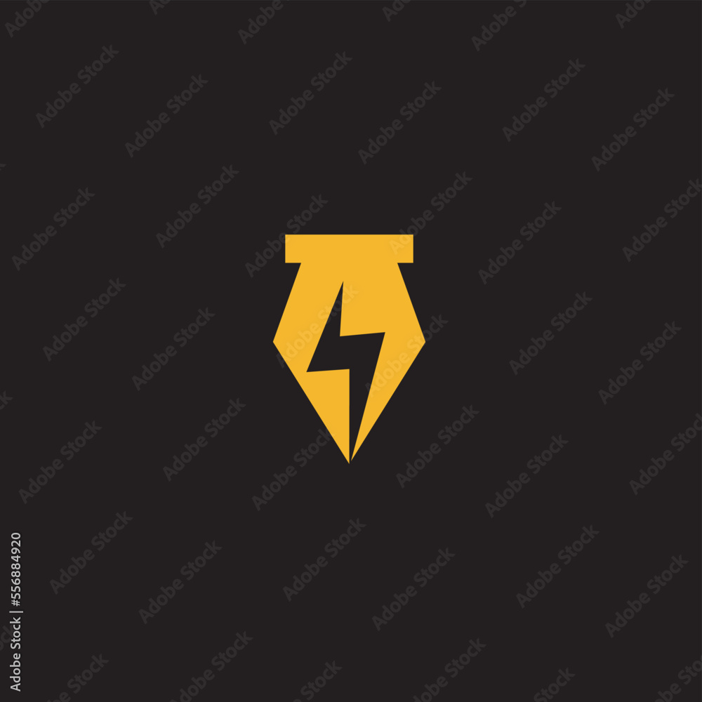 Lightning free vector Thunderbolt Logo design. Fast speed Logotype ...