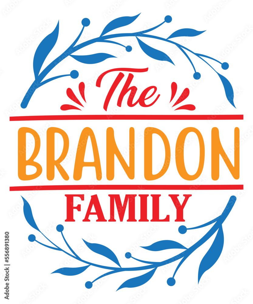 Vetor de The Brandon family SVG, Family Monogram Svg, Monogram Font ...