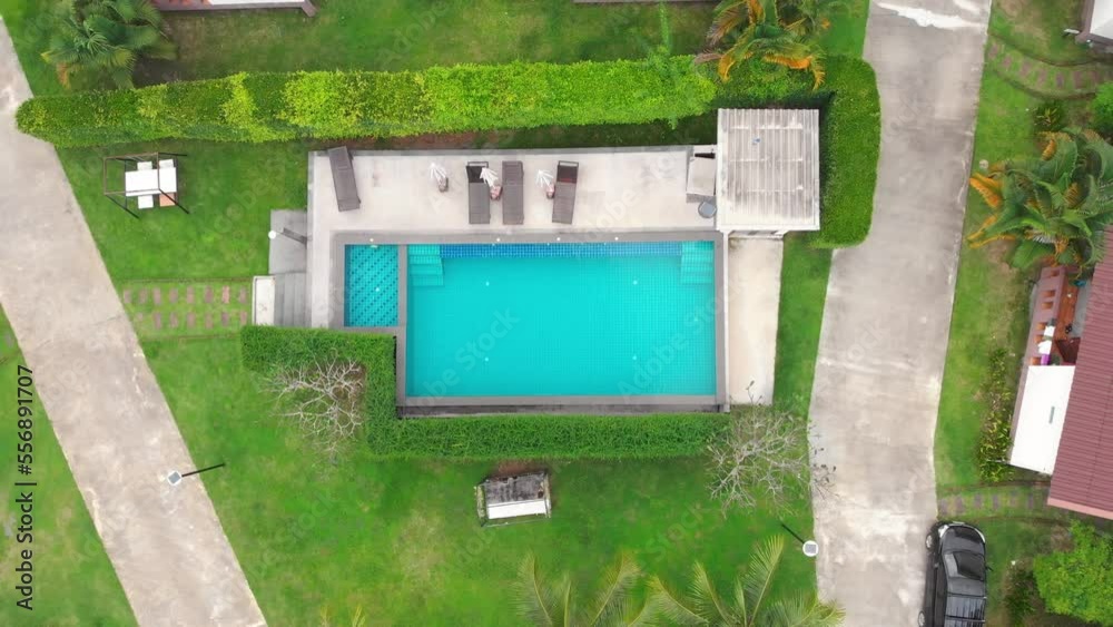 Pool with sun loungers for sunbathing is all you need for relaxing in ...