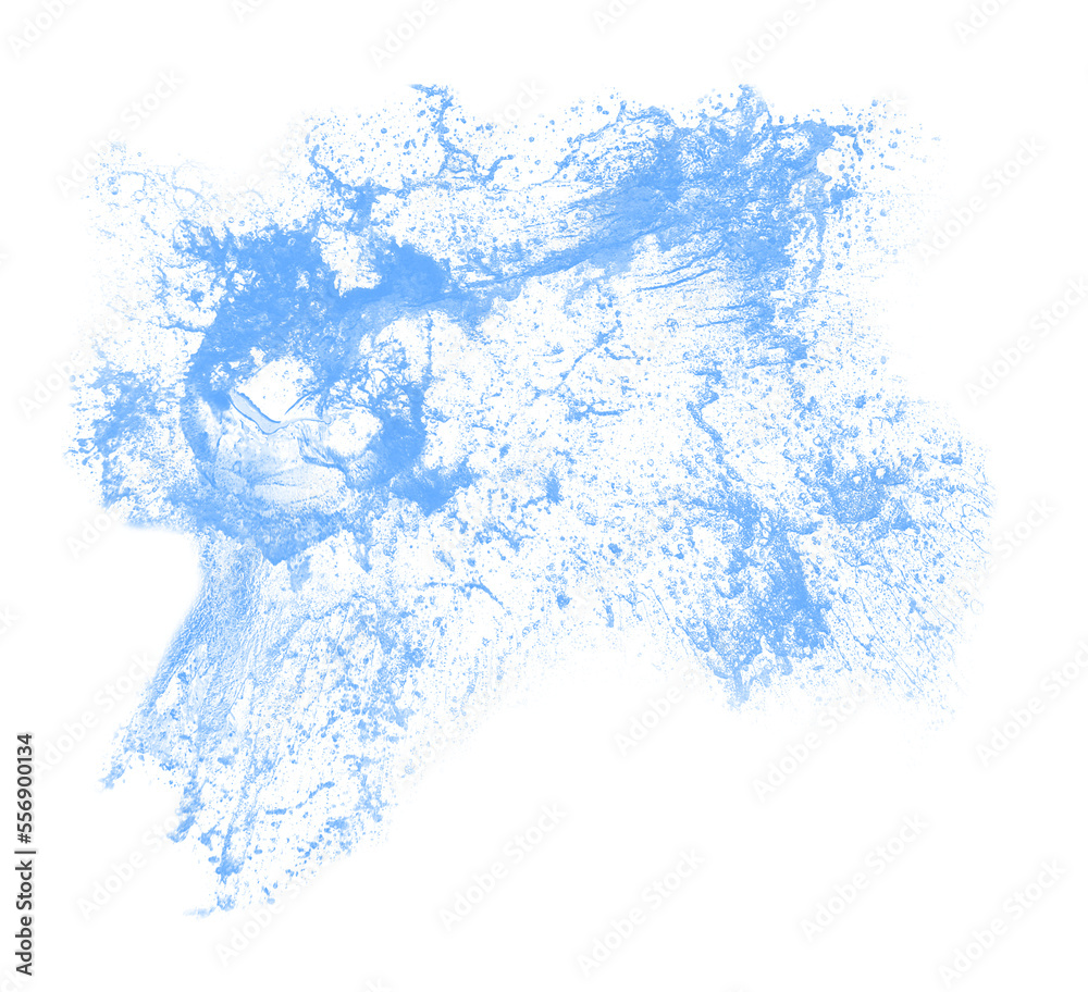 Blue water splash isolated on transparent background. Royalty high ...